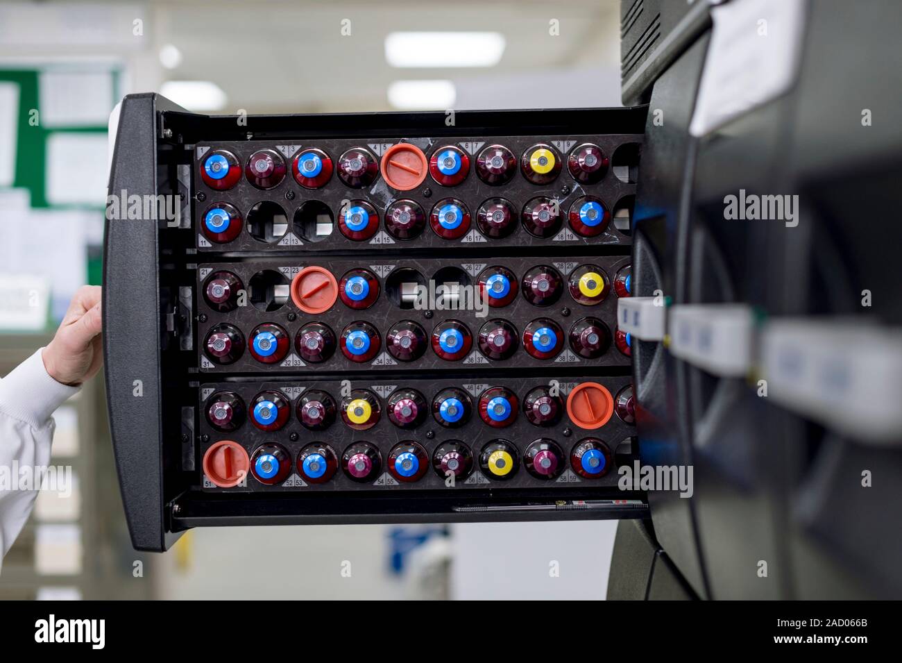 Bact-alert blood culture machine. This machine is used to analyse blood ...