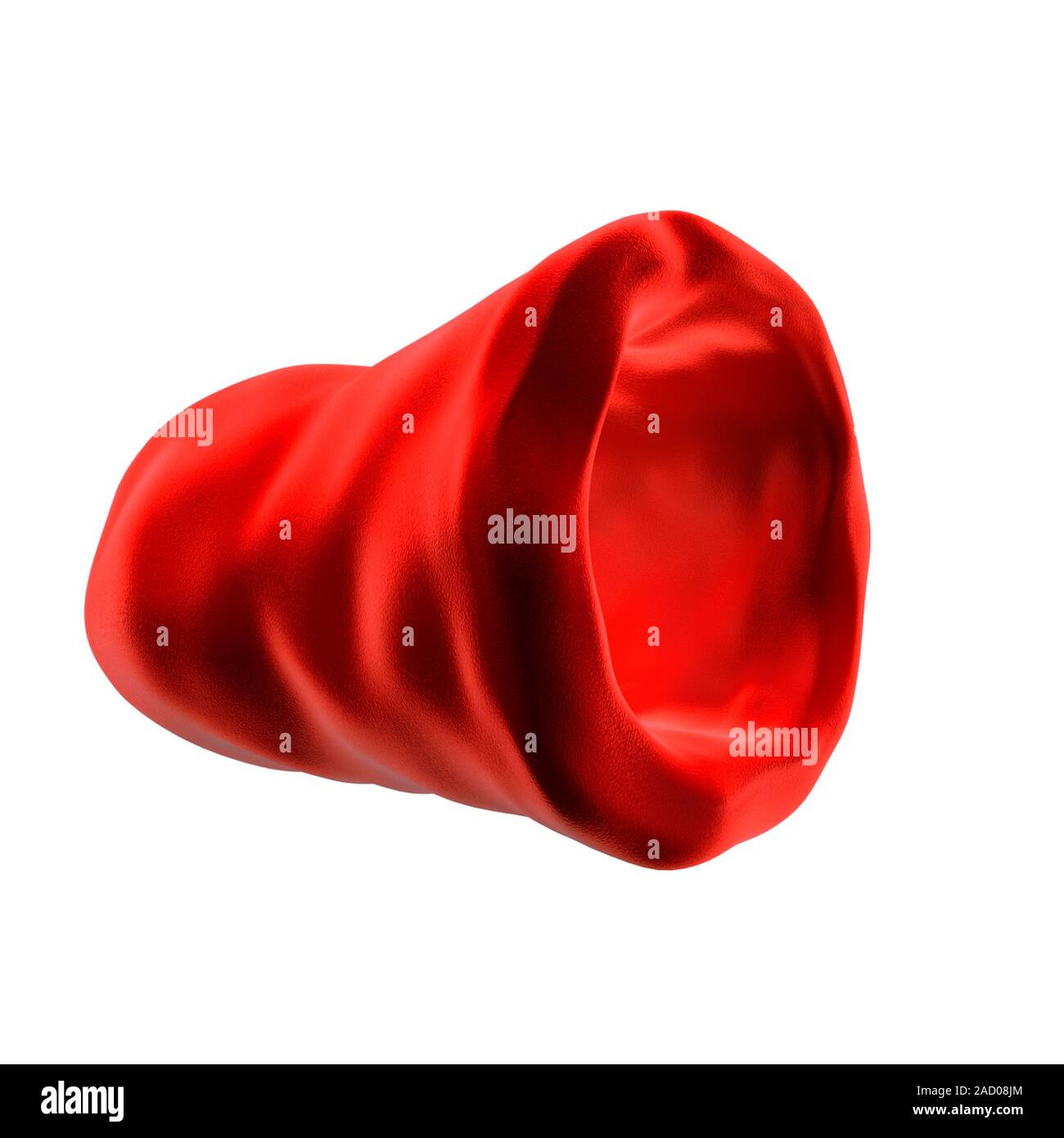 Target cell. Illustration of an abnormal red blood cell, known as a ...