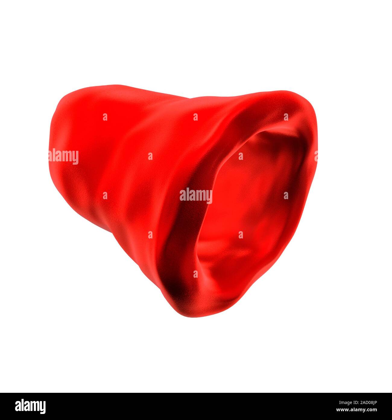 Target cell. Illustration of an abnormal red blood cell, known as a ...