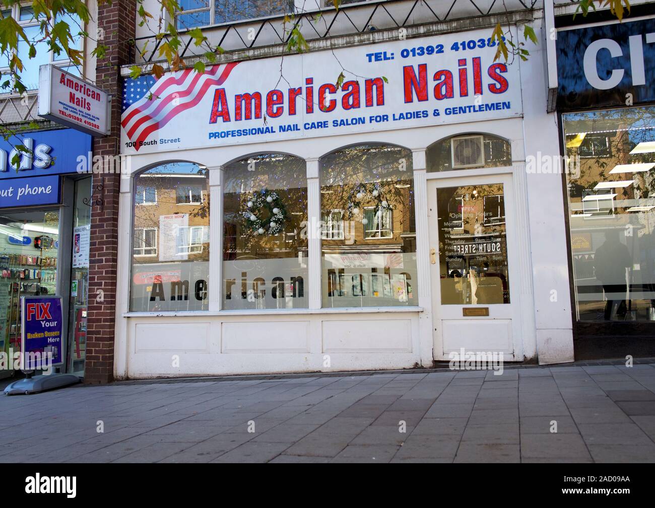 American Nails branch, UK Stock Photo - Alamy