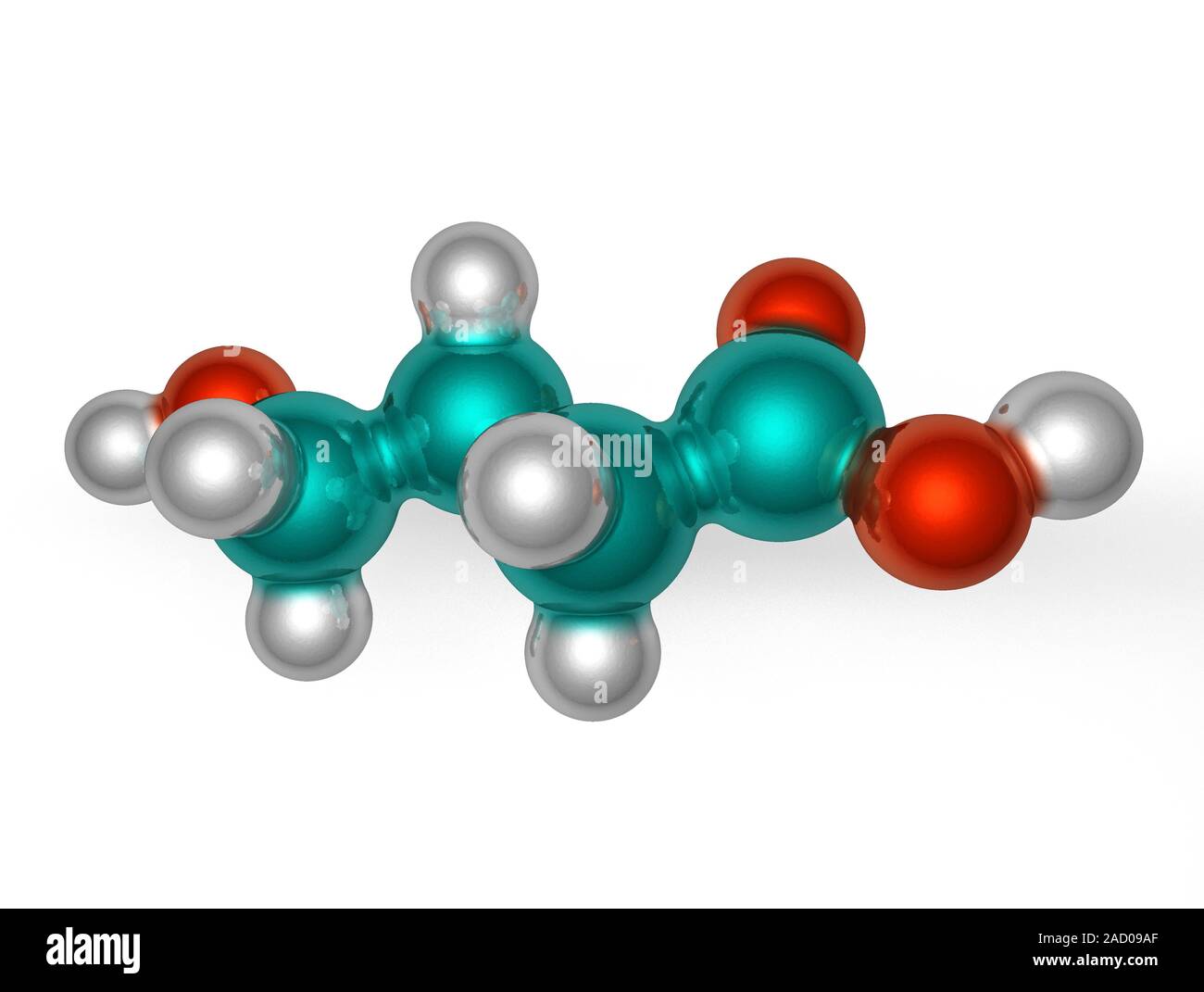 GHB molecule. Computer model of a molecule of the recreational drug ...