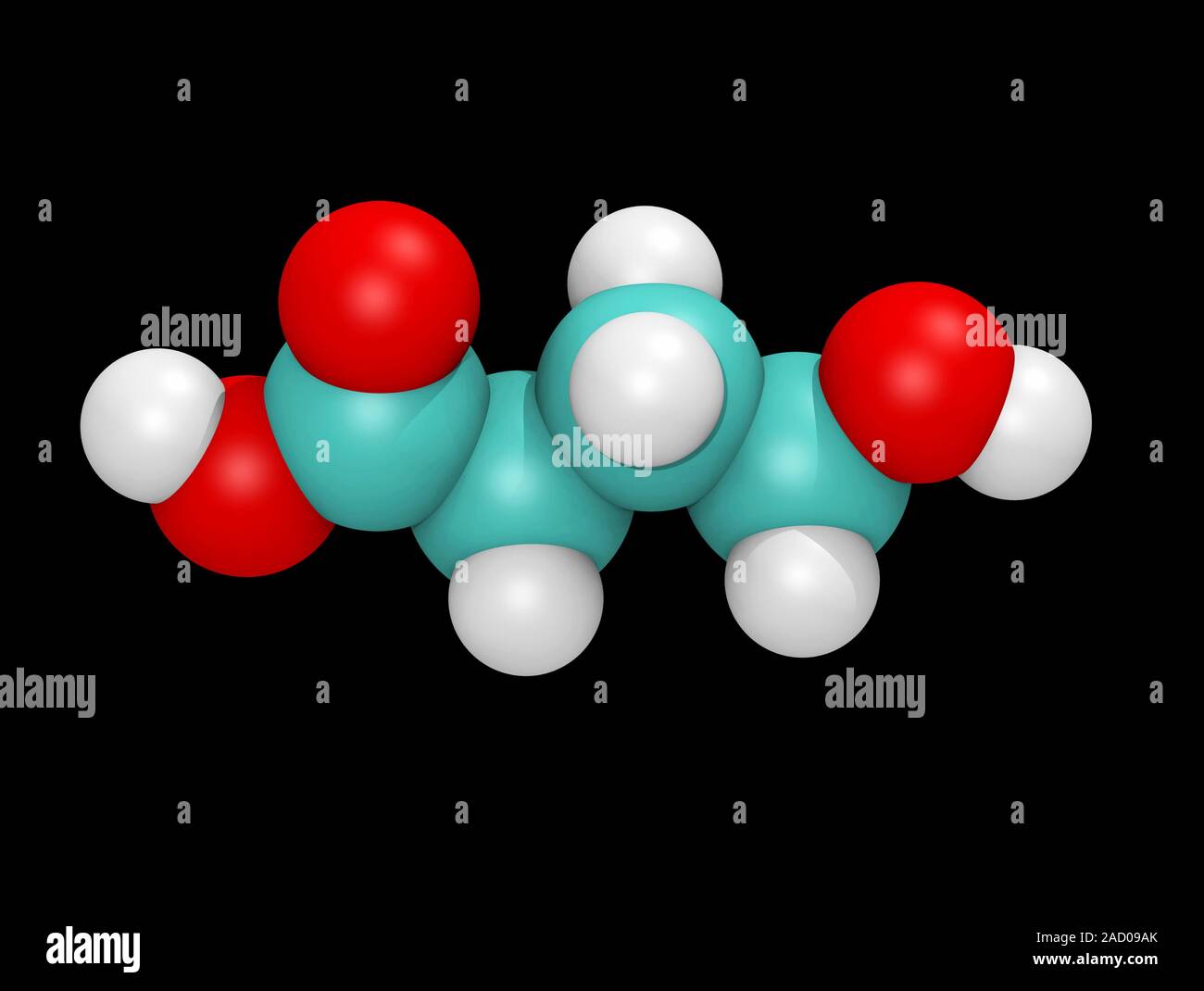 GHB molecule. Computer model of a molecule of the recreational drug ...
