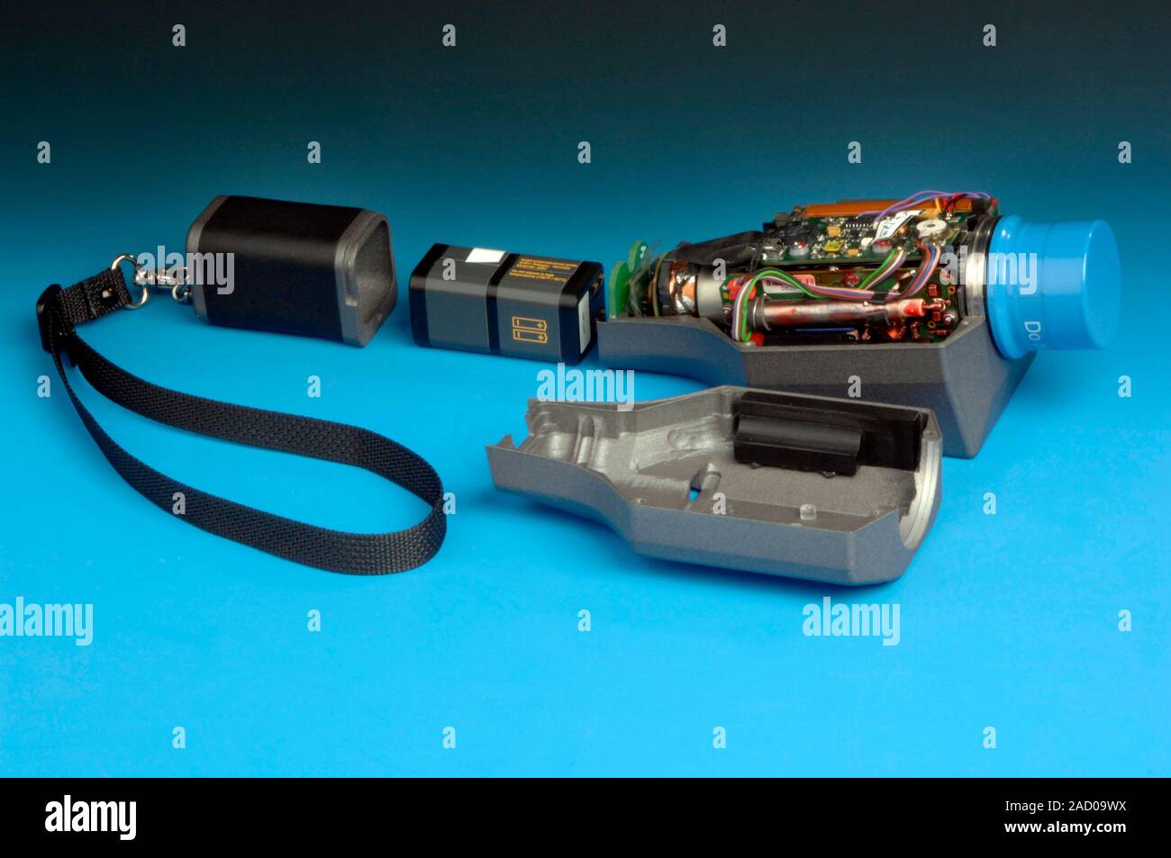 Geiger counter. Image showing the inside of an Identifinder radiation ...
