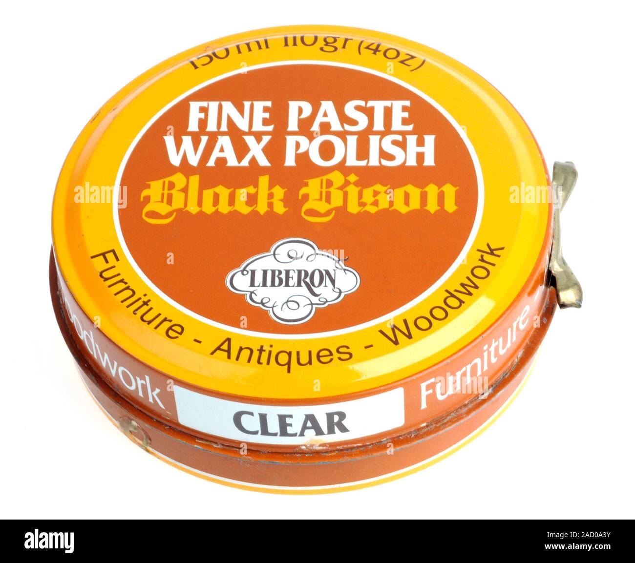 Furniture polish. Tin of clear furniture polish Stock Photo - Alamy