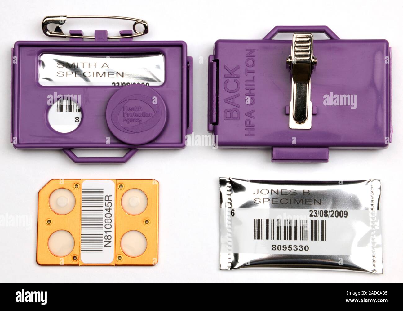 Film badge radiation dosimeter. Film badge dose meters (dosimeters) are ...