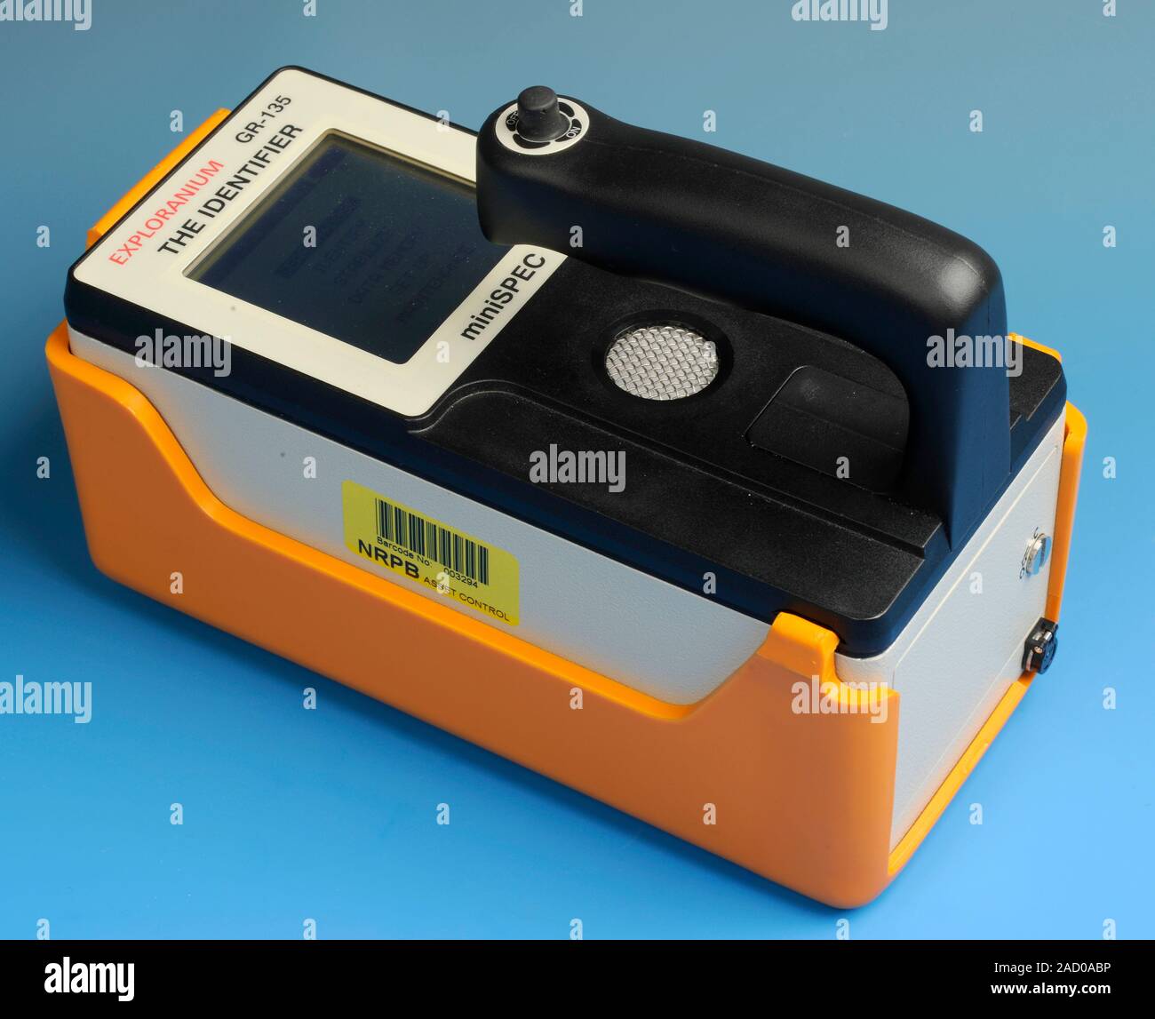 Radiation detector. Portable radiation detector, or Geiger counter, and ...