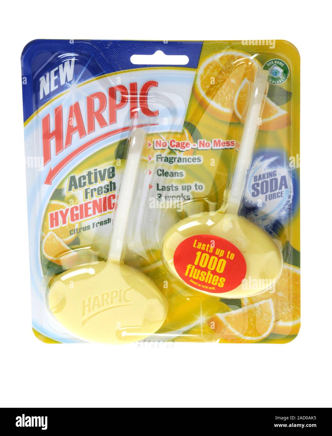 Rim block toilet cleaners. Packet containing two rim block toilet ...