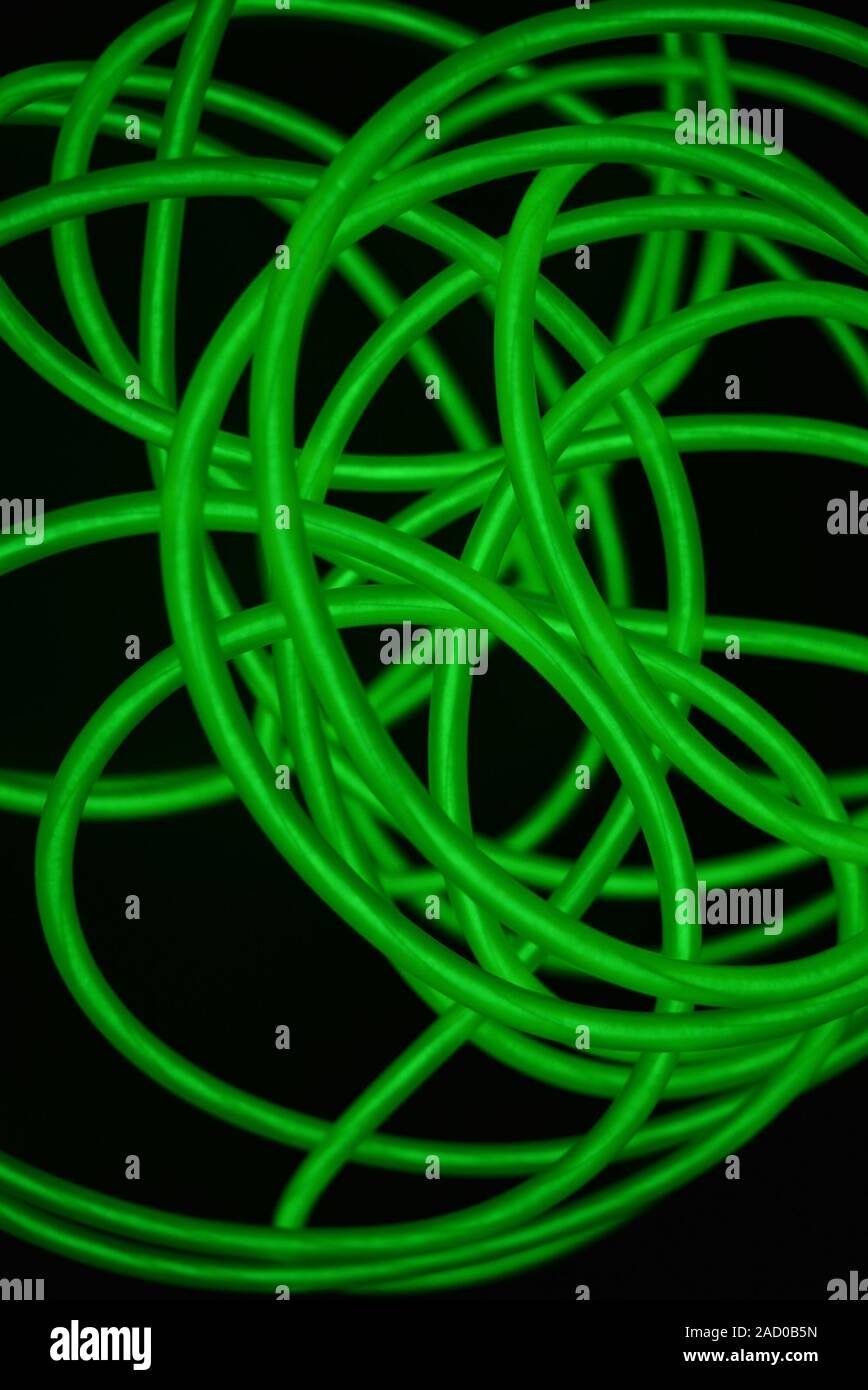 Toxic green luminous electroluminescence wires with different shapes ...