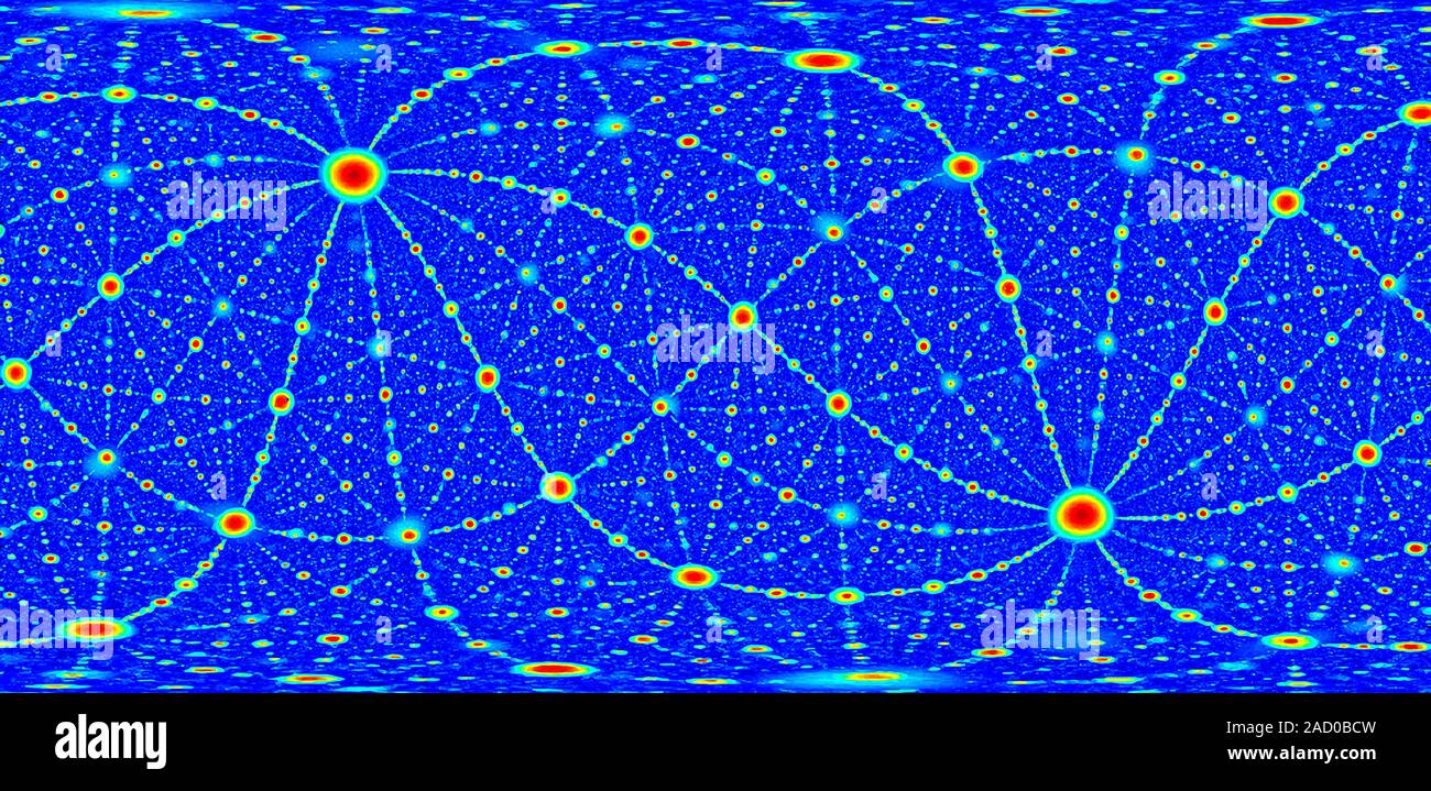 Simulated crystal planes. Map plotting the orientations of atomic ...