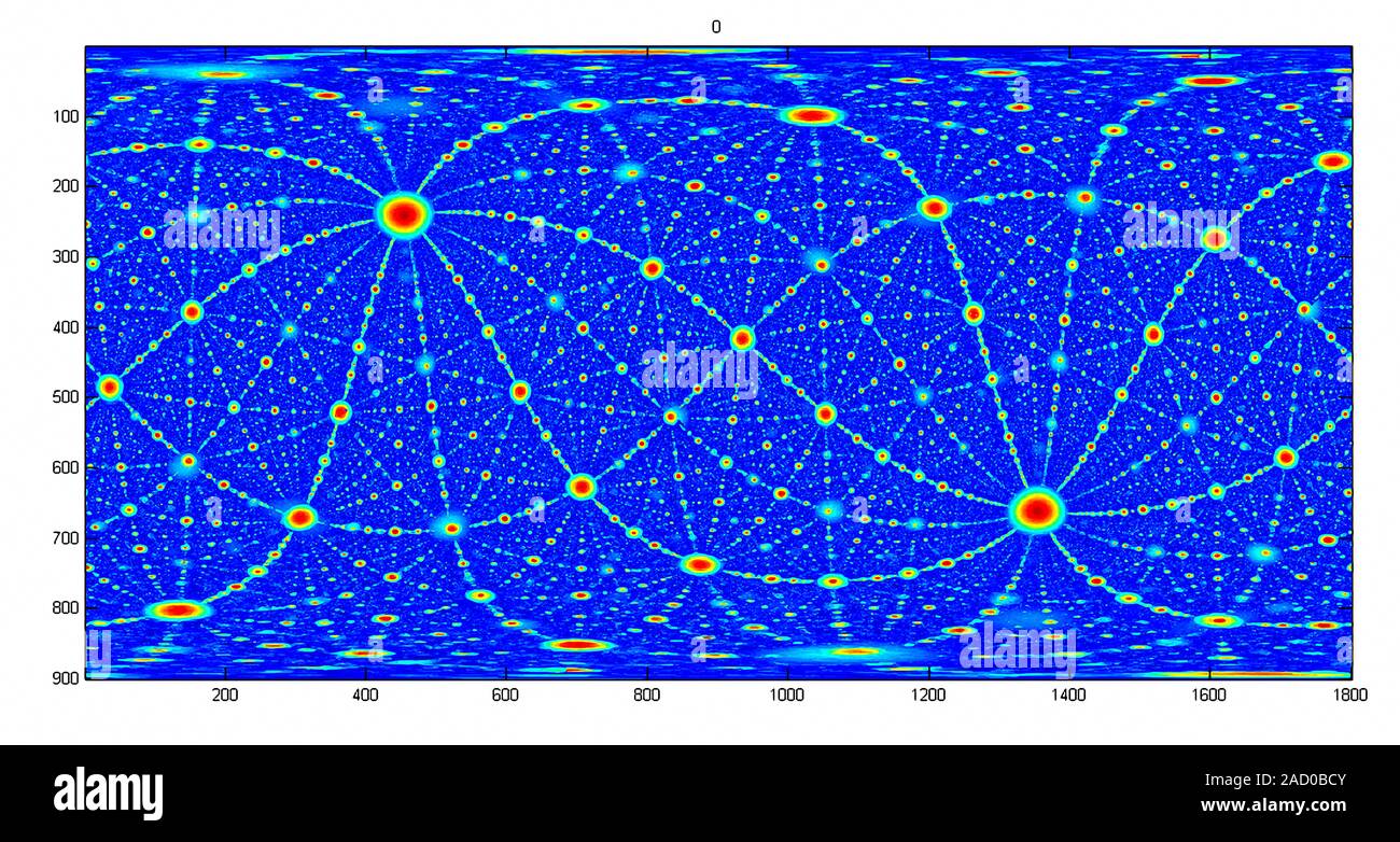Simulated Crystal Planes Map Plotting The Orientations Of Atomic