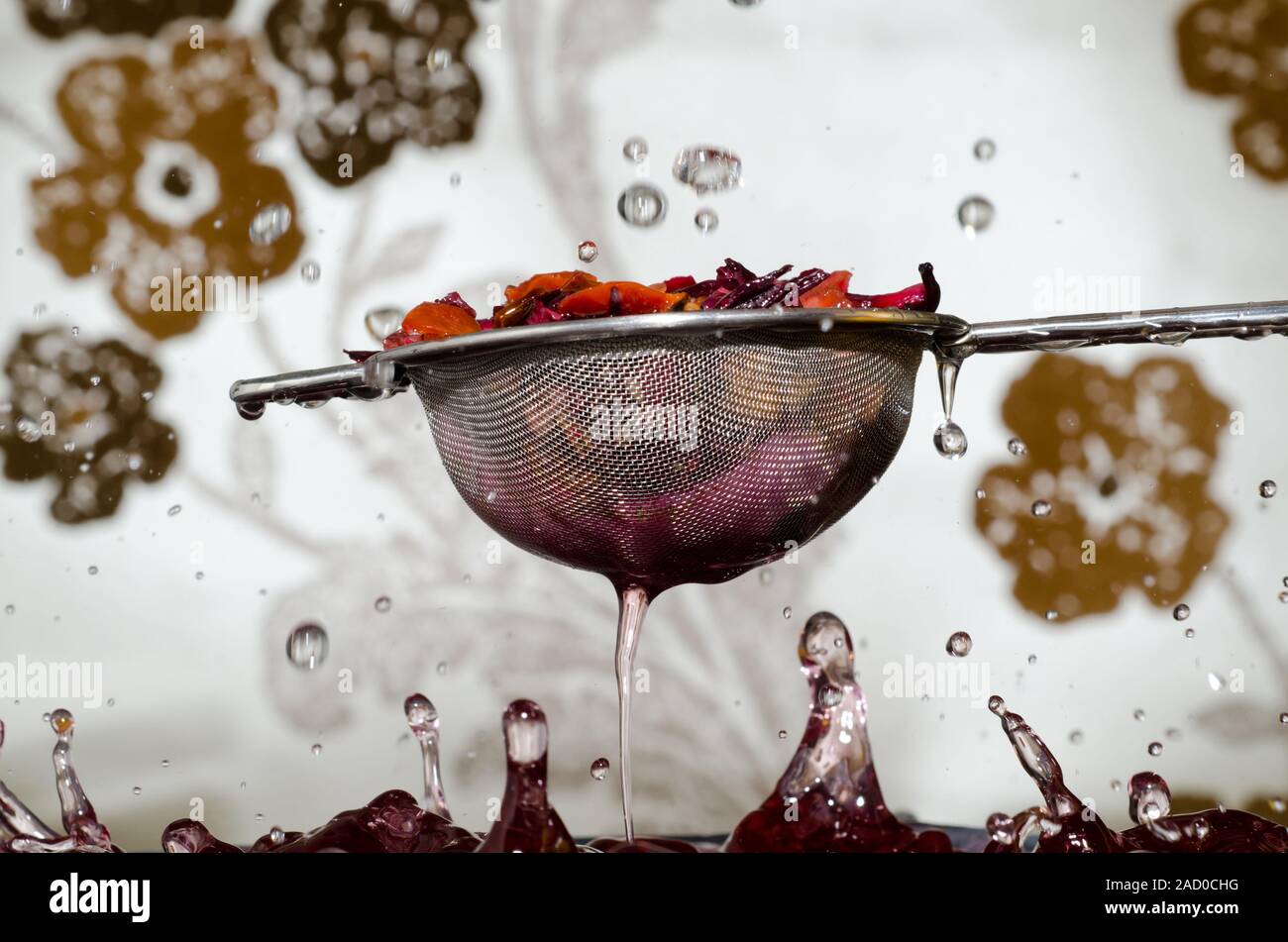 Making a Tea with a Strainer Stock Photo - Alamy