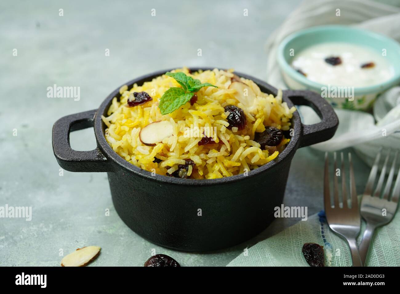 Cranberry Rice Pilaf /Persian Jewled rice Stock Photo - Alamy
