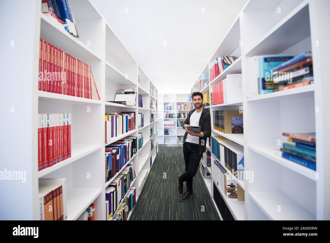 Digital library concept young people read hi-res stock photography and ...