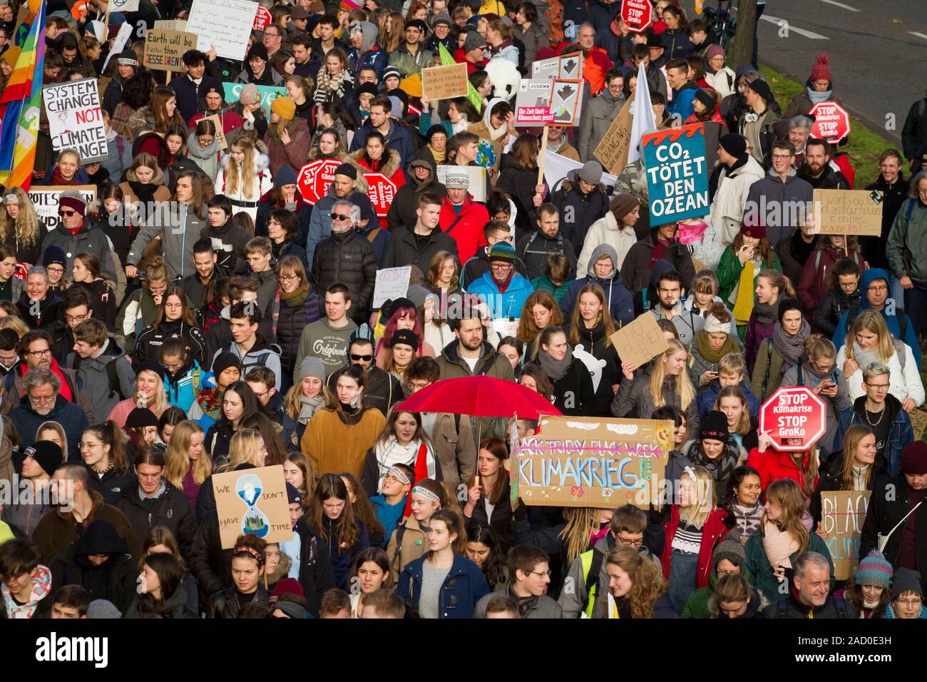 November 29, 2019 - Cologne, Germany. Fridays for Future climate strike ...