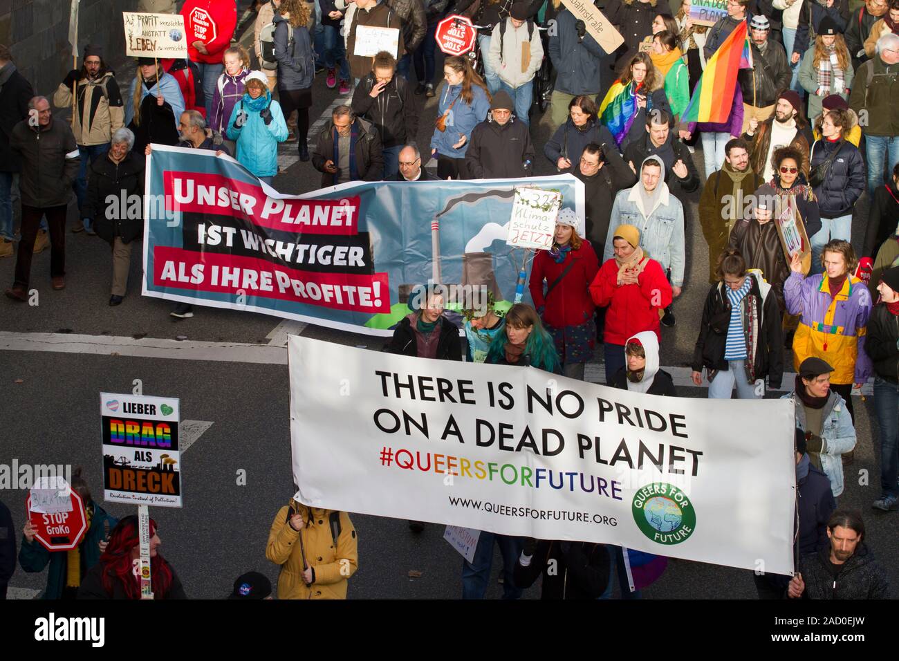 November 29, 2019 - Cologne, Germany. Fridays for Future climate strike ...