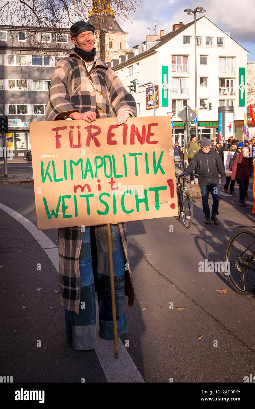 November 29, 2019 - Cologne, Germany. Fridays for Future climate strike ...