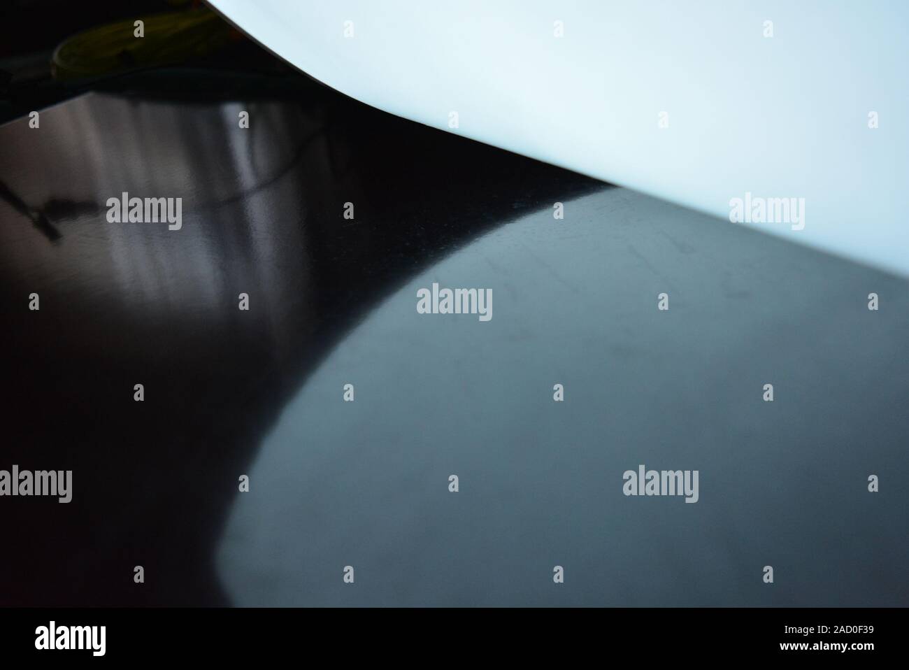 Luminous A4 paper with an electroluminescent coating is located in ...