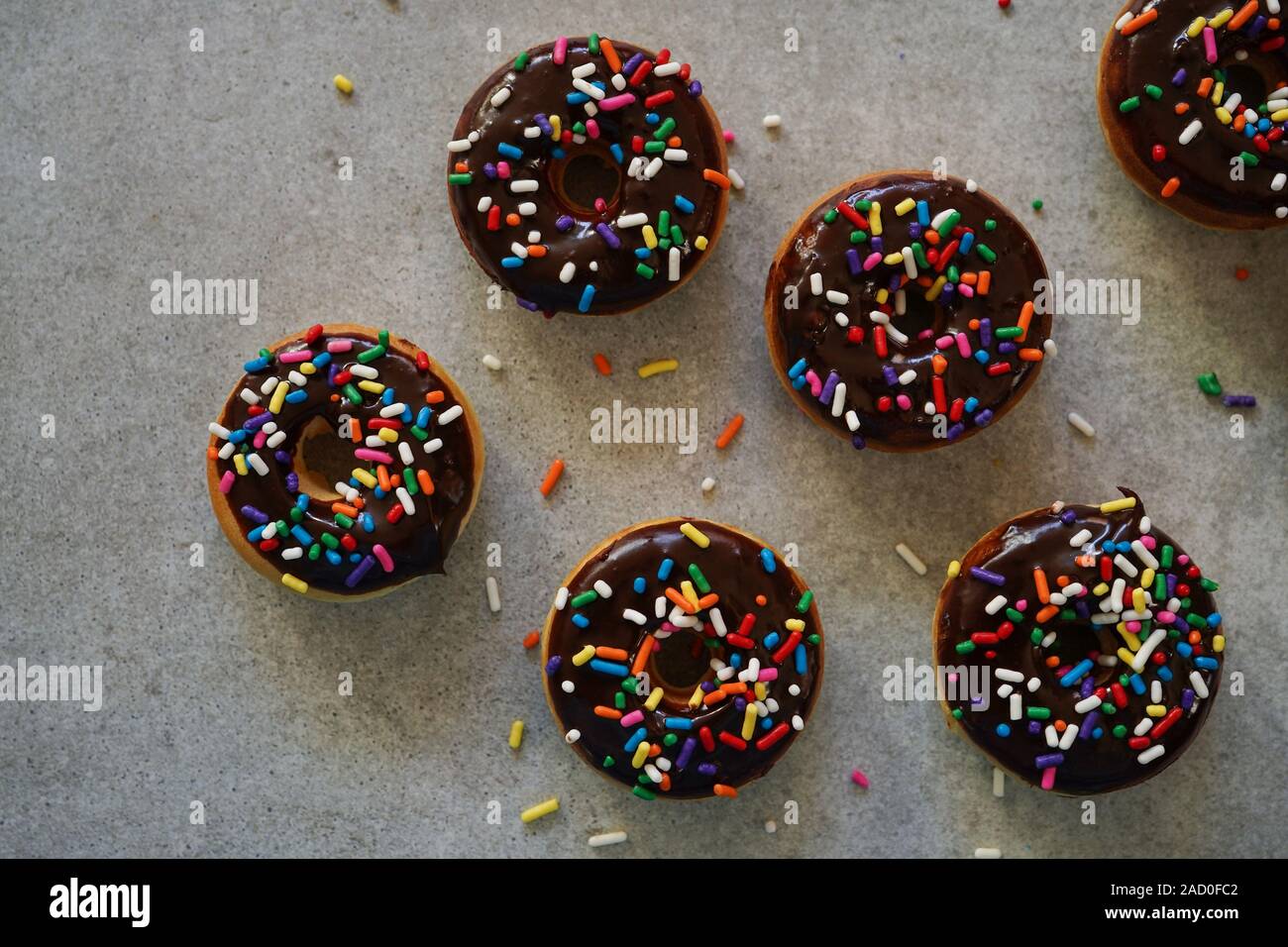 Homemade Mini chocolate Donuts/ Doughnuts Stock Photo - Alamy