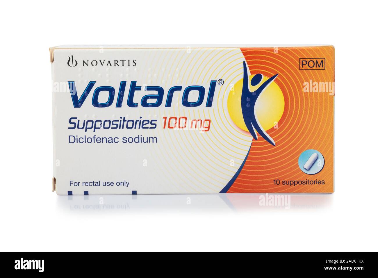 Diclofenac sodium - pack of 100mg suppositories. Diclofenac is an NSAID (non-steroidal anti ...
