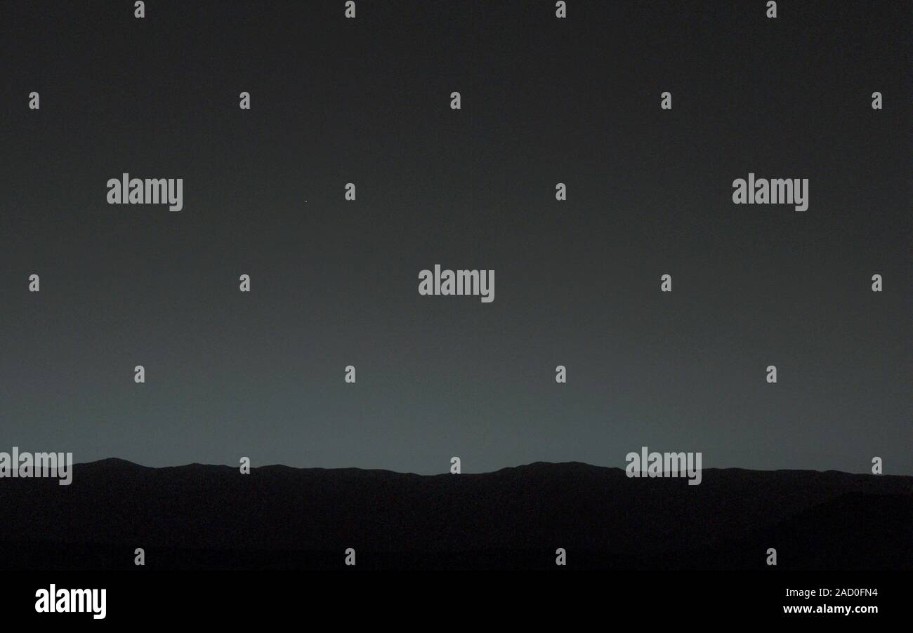 Earth from Mars. Curiosity rover image looking up at the night sky from ...