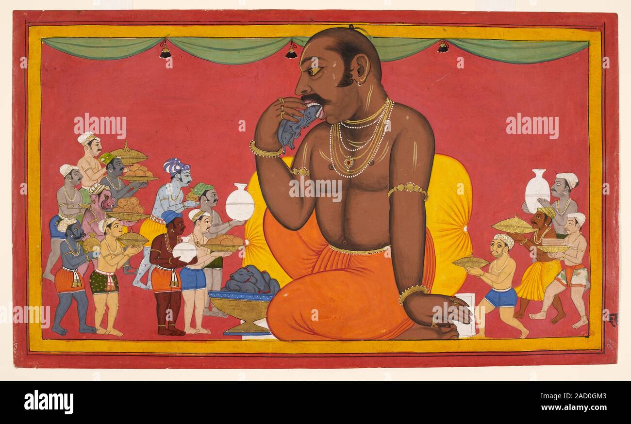 Kumbhakarna is fed, Kumbhakarna, Ravana's brother, has been awoken. He ...