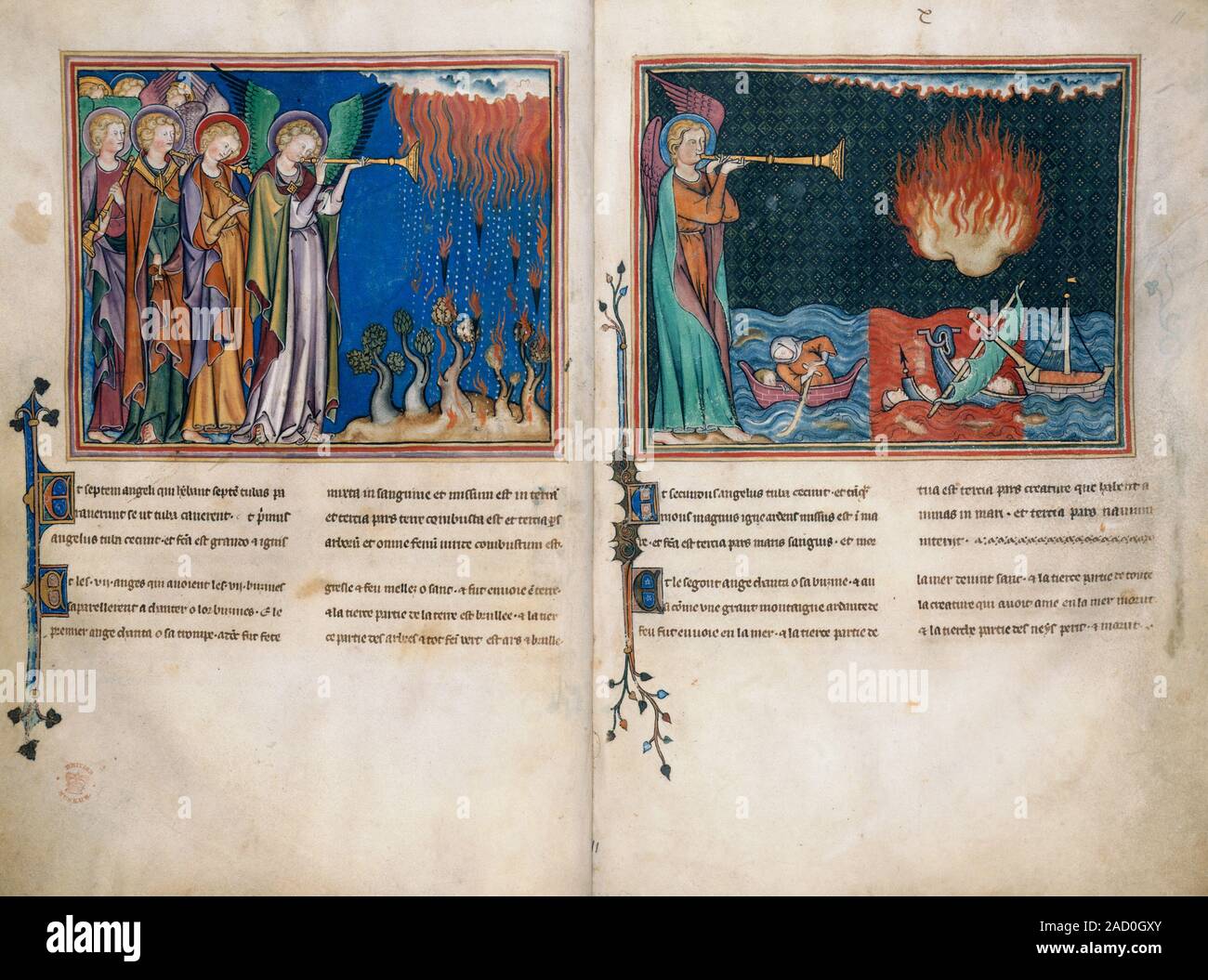 First and Second Trumpets, Whole opening The First Trumpet, the Rain of ...