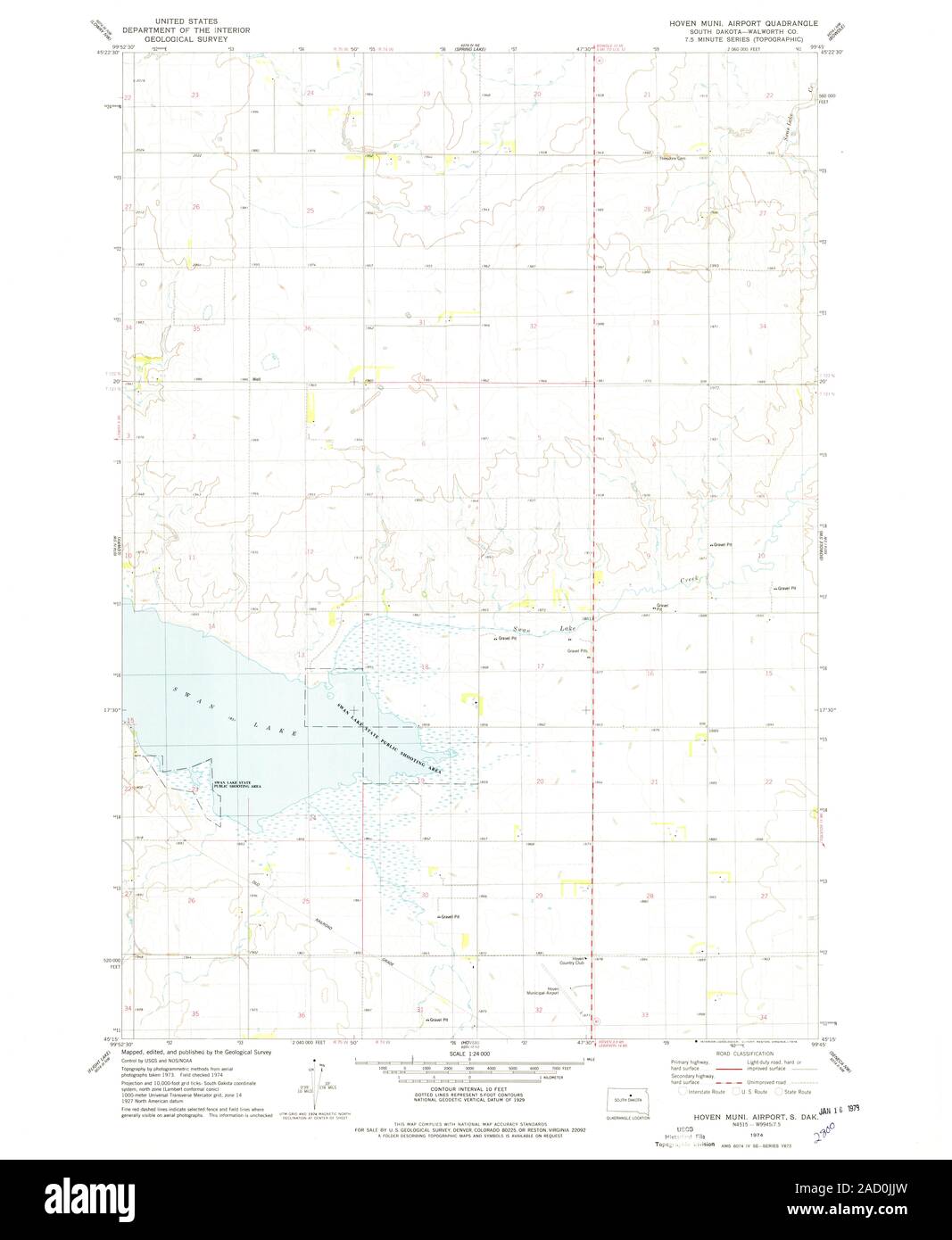Map of hoven south dakota Cut Out Stock Images & Pictures - Alamy