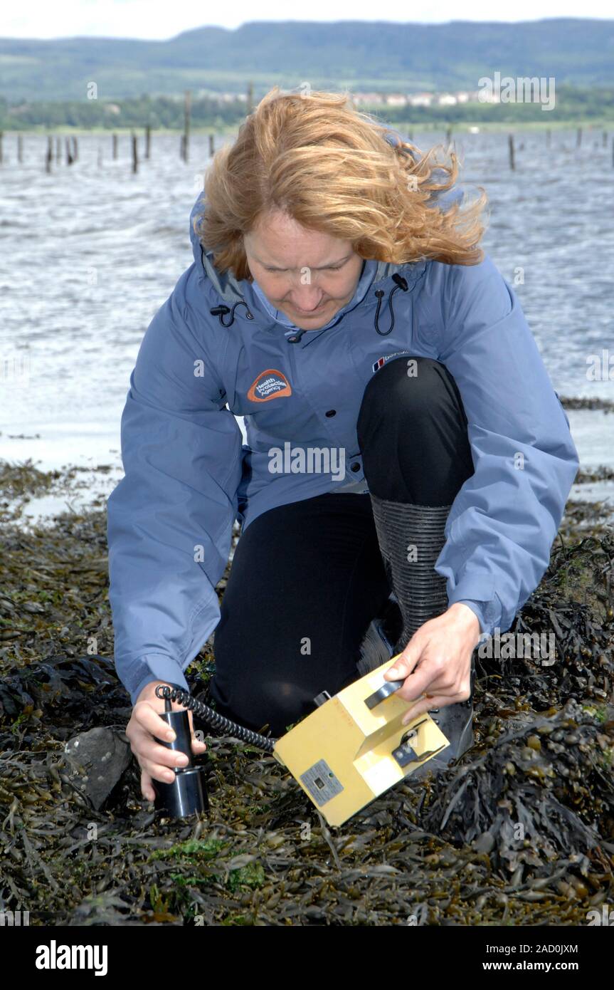 Environmental radiation monitoring. Health Protection Agency worker ...
