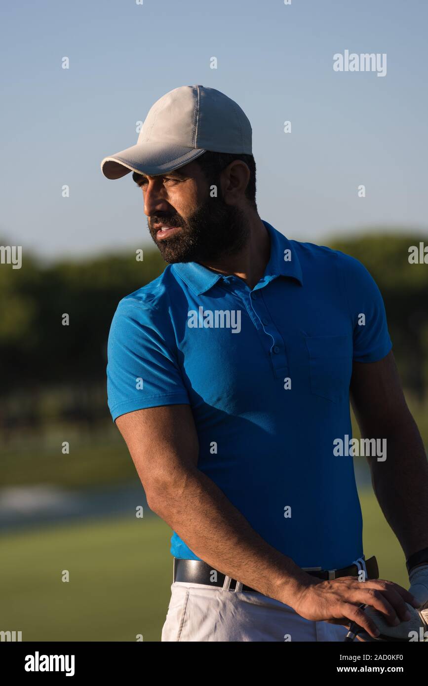 golfer portrait at golf course Stock Photo - Alamy
