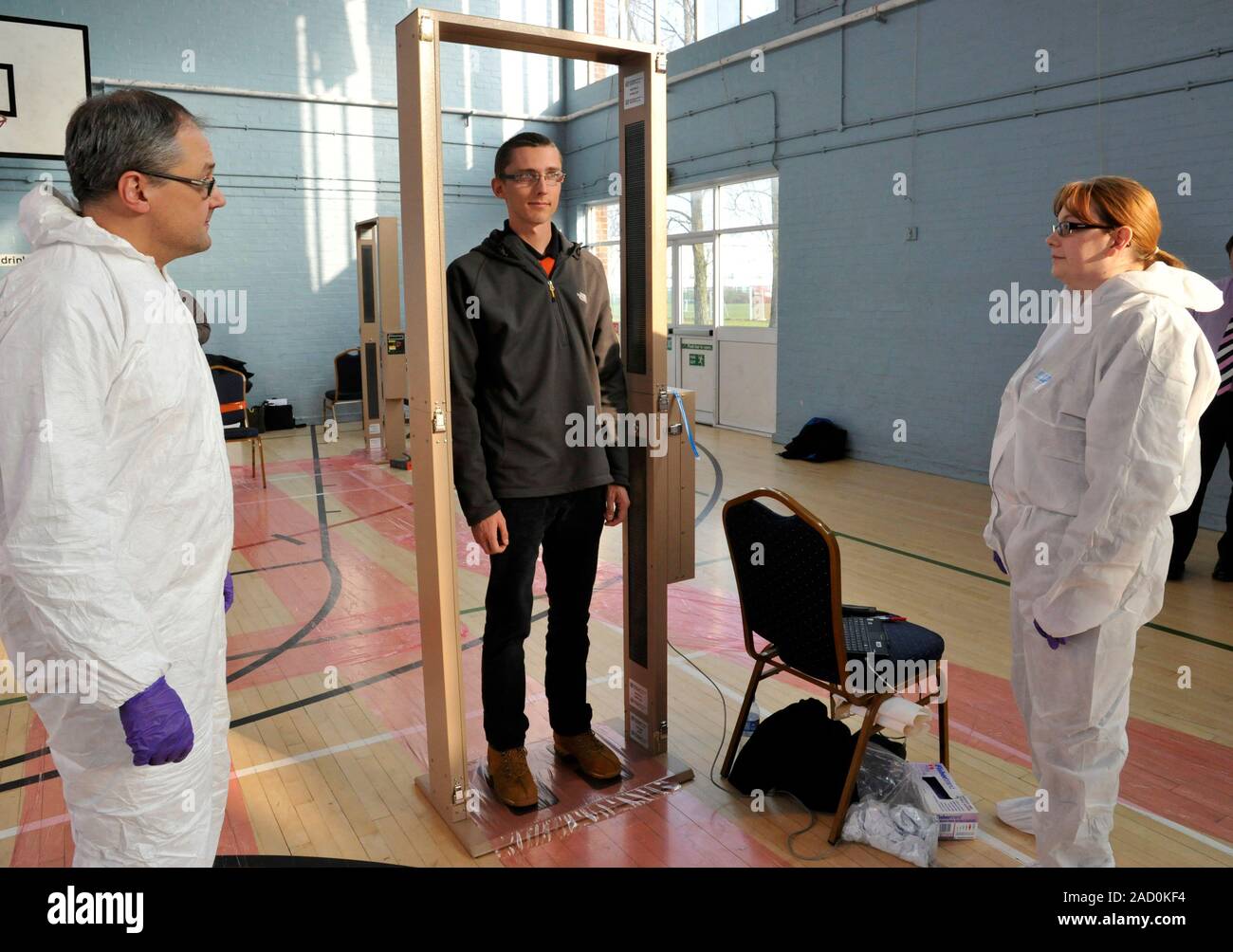 Radiation detector security gate training. This device is used to test ...
