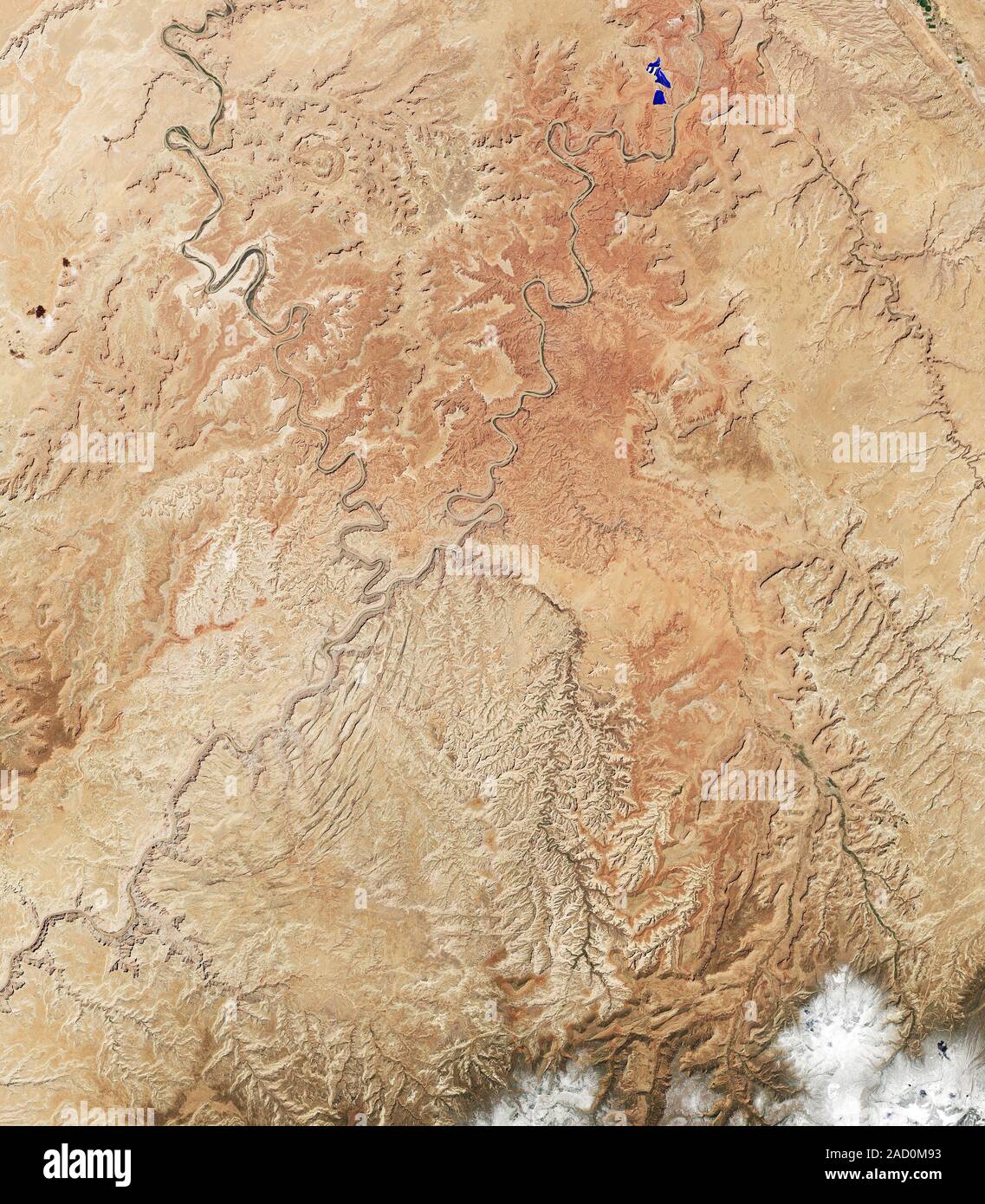Canyonlands, USA. Satellite image centred on the Canyonlands National ...