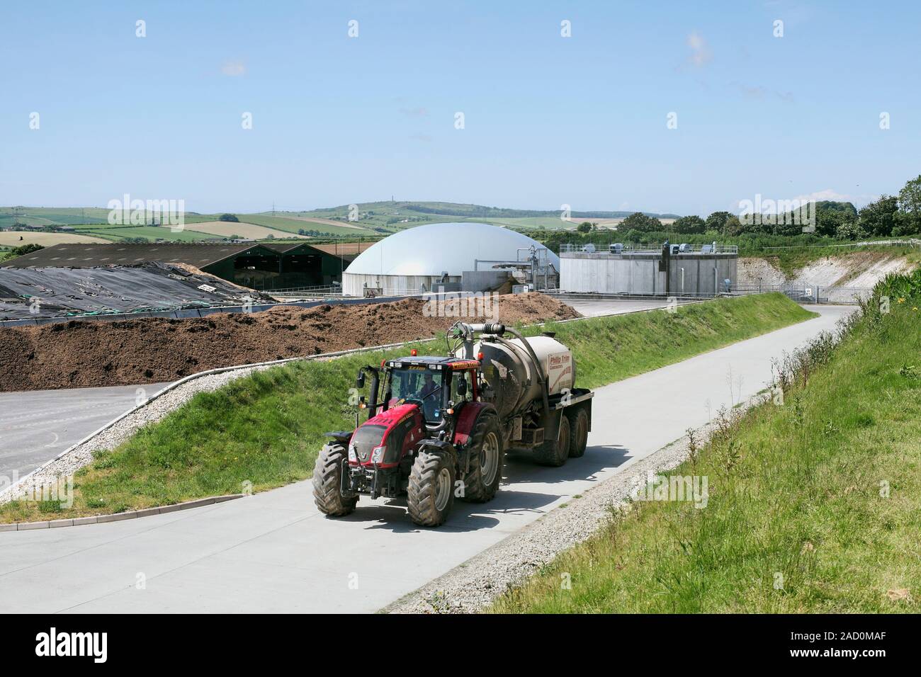 Biomethane plant. View of the exterior of the UK's first commercial ...