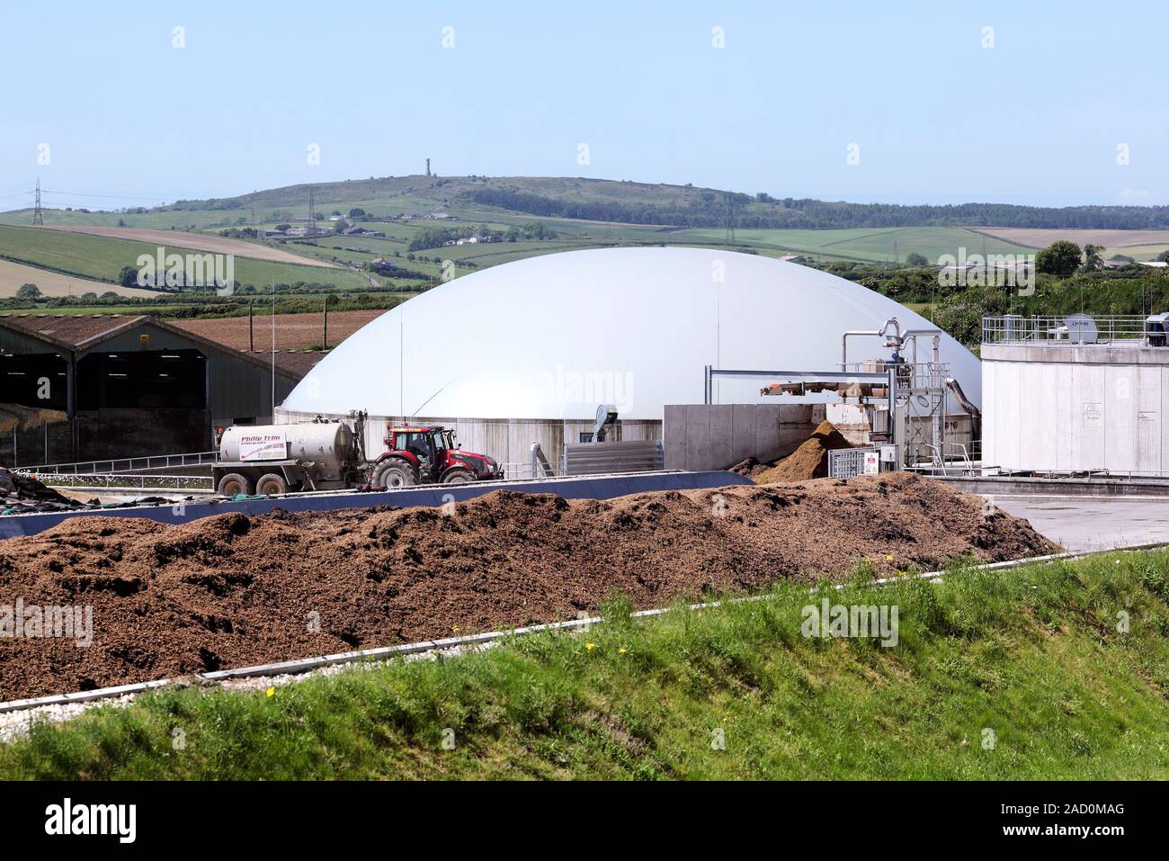 Biomethane plant. View of the exterior of the UK's first commercial ...