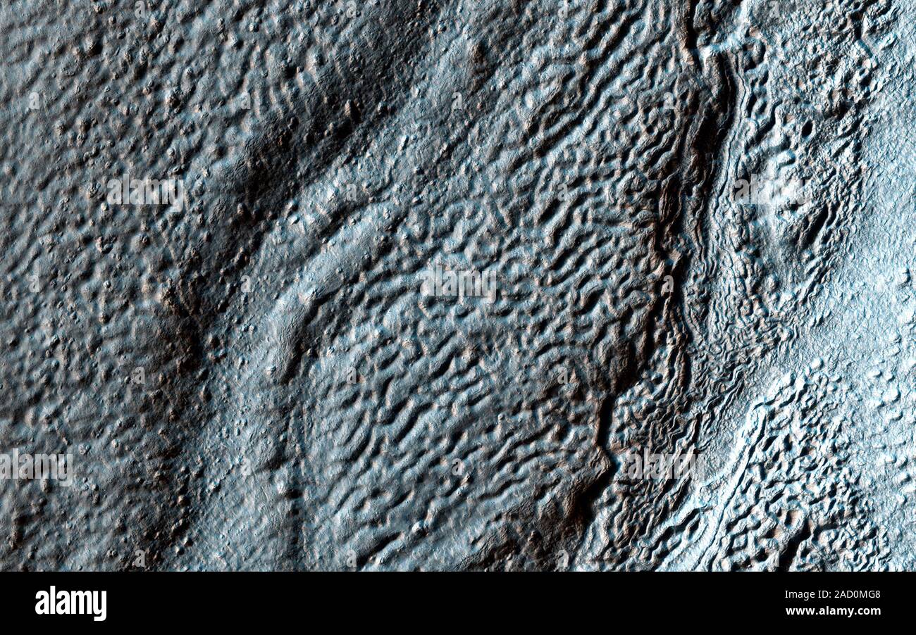 Hellas Crater, Mars. Satellite image of the Hellas crater on Mars ...