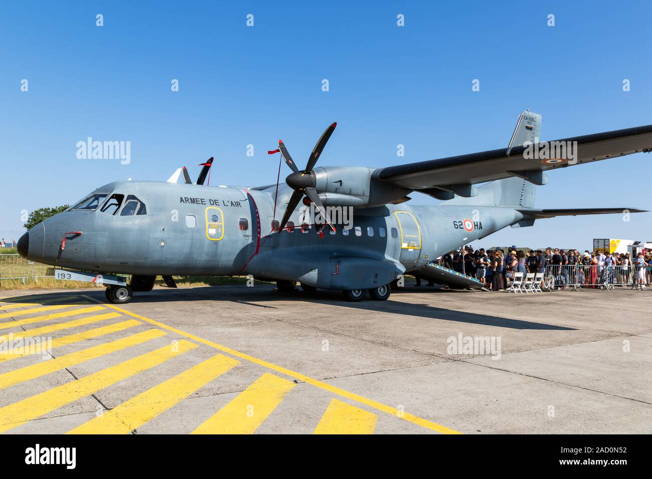 NANCY, FRANCE - JUL 1, 2018: French Air Force Casa CN-235 transport ...