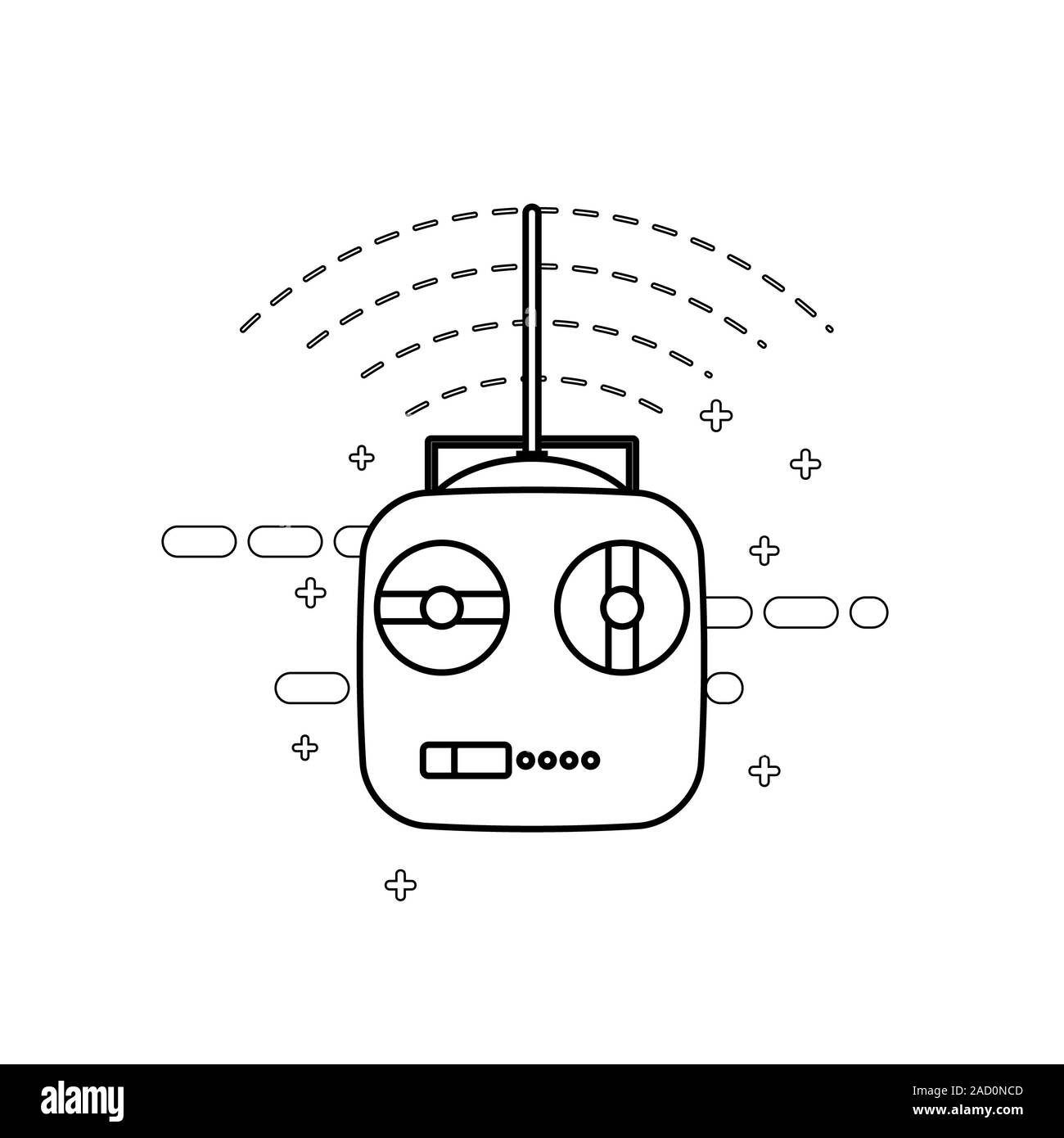 Remote control simple icon on white background. Vector illustration ...