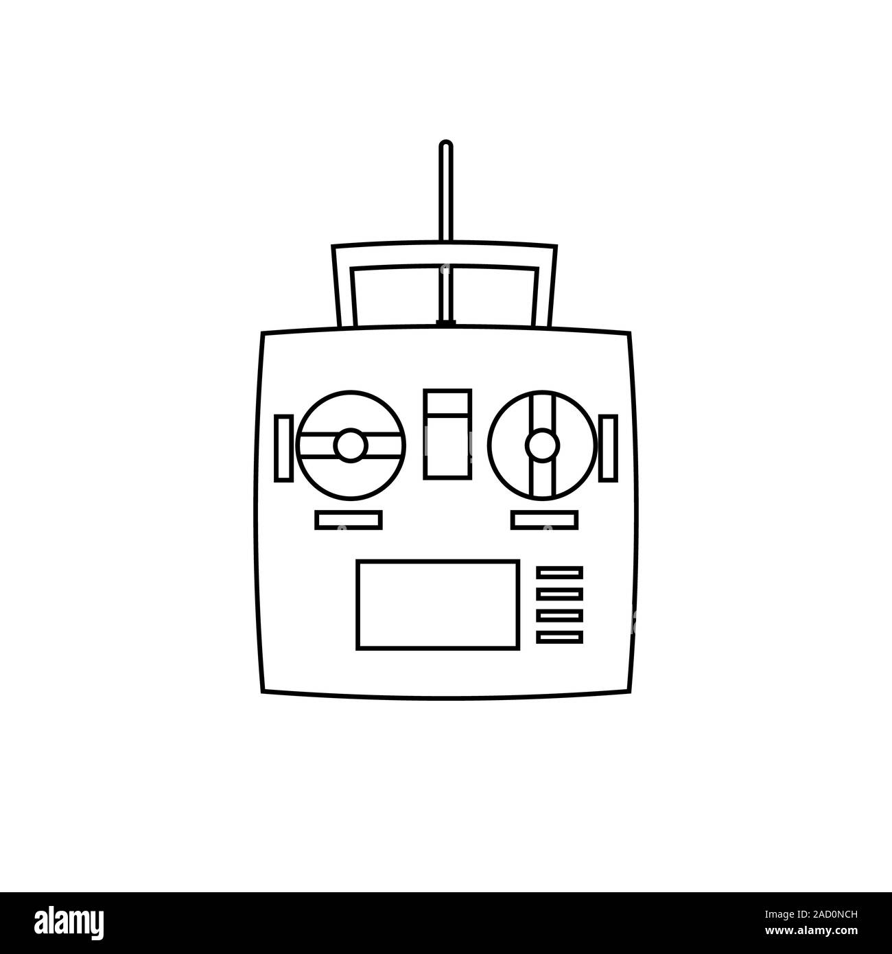 Remote control simple icon on white background. Vector illustration ...
