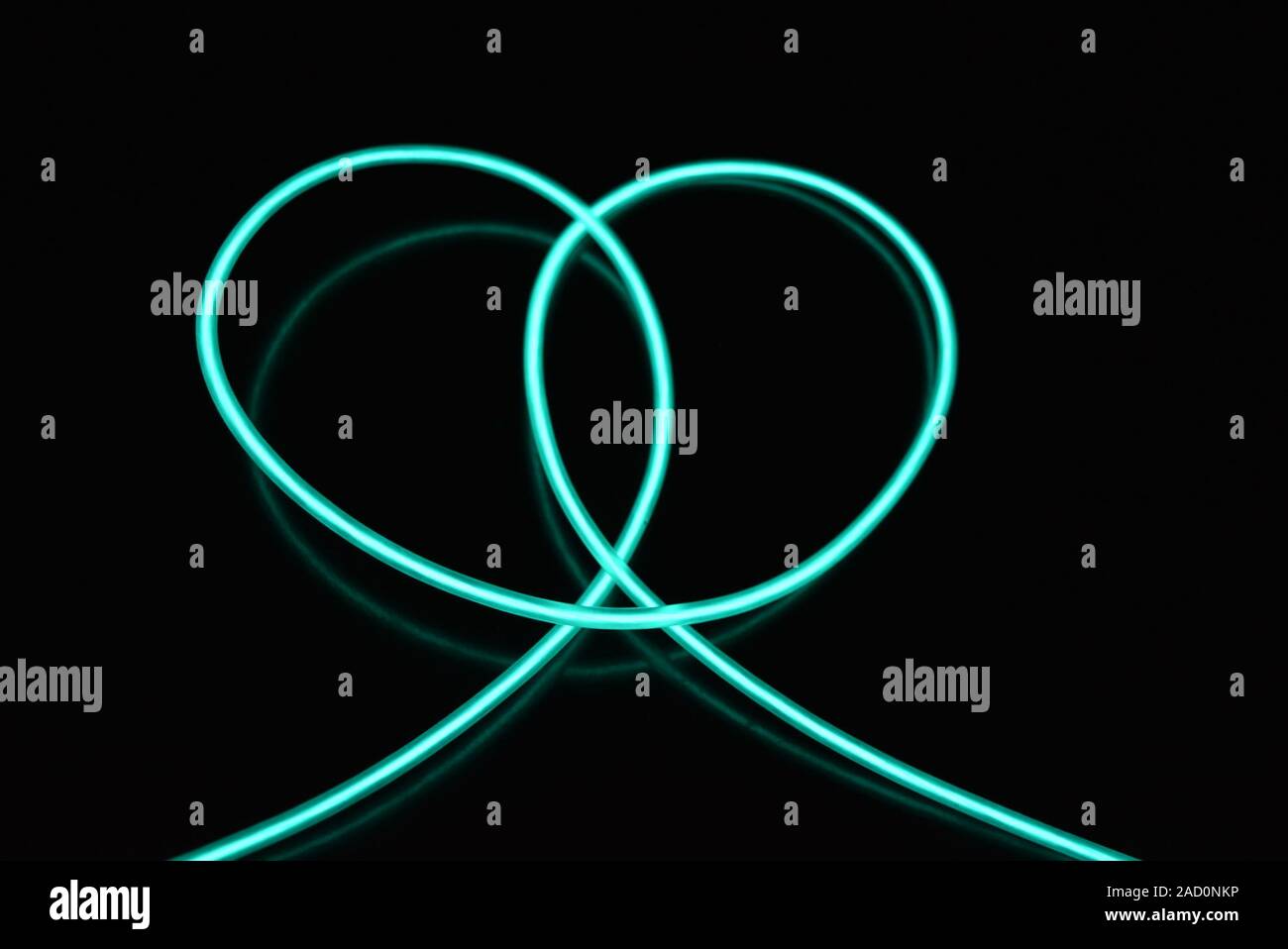 Chaotic sky blue wires, light guide electroluminescent wires ...