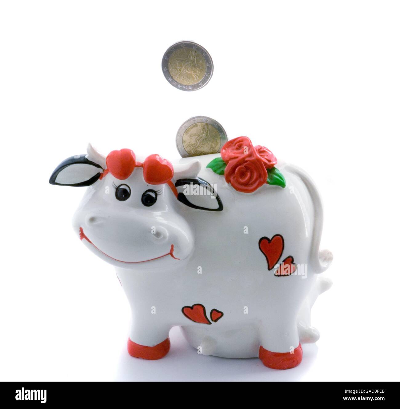 A cow the money bank Stock Photo - Alamy