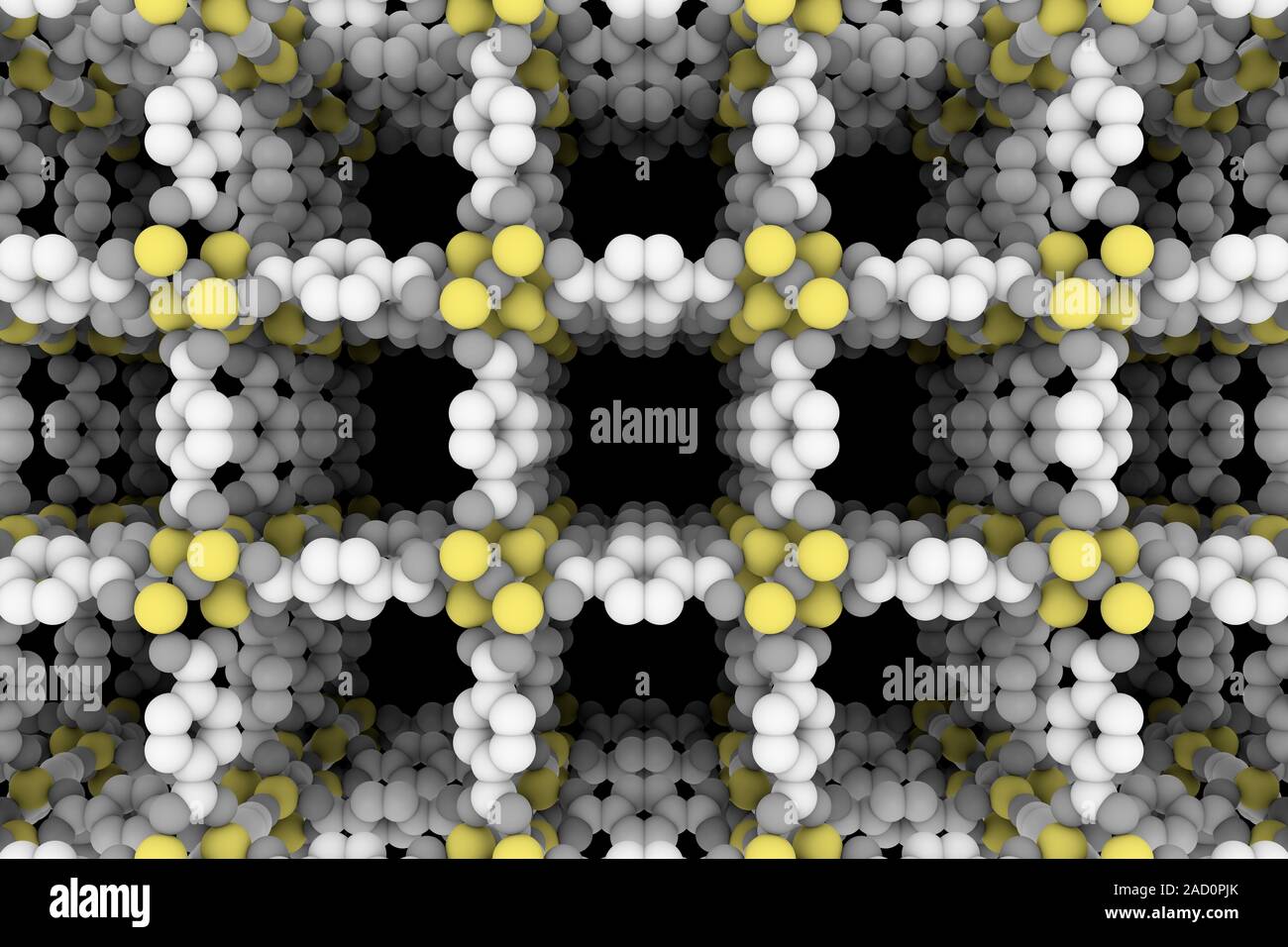 Metal-organic framework (MOF) structure, molecular model. MOFs are ... Metal-organic framework (MOF) structure, molecular model. MOFs are ...