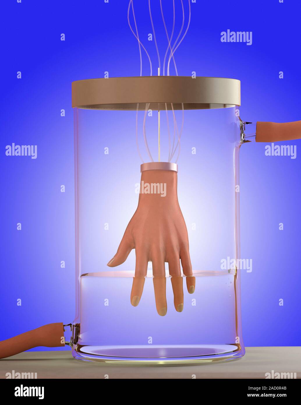 Spare hand, conceptual image. Computer illustration of a spare hand ...