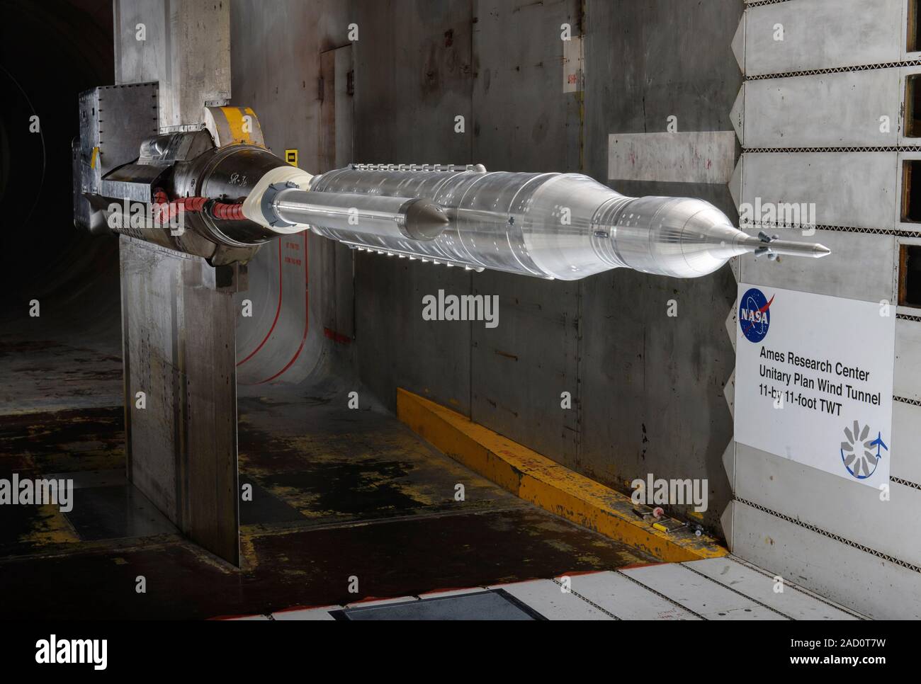 Space Launch System testing. Scale model of NASA's Space Launch System ...