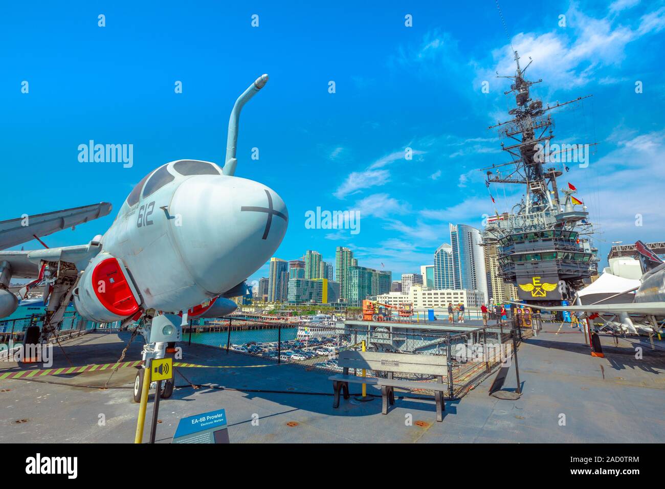 San Diego, Navy Pier, California, USA - August 1, 2018: Jet fighter of ...