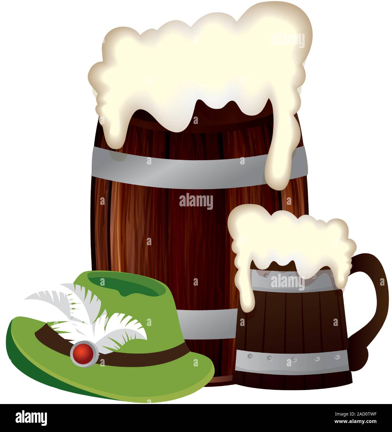 Traditional german hat barrel Cut Out Stock Images & Pictures - Alamy