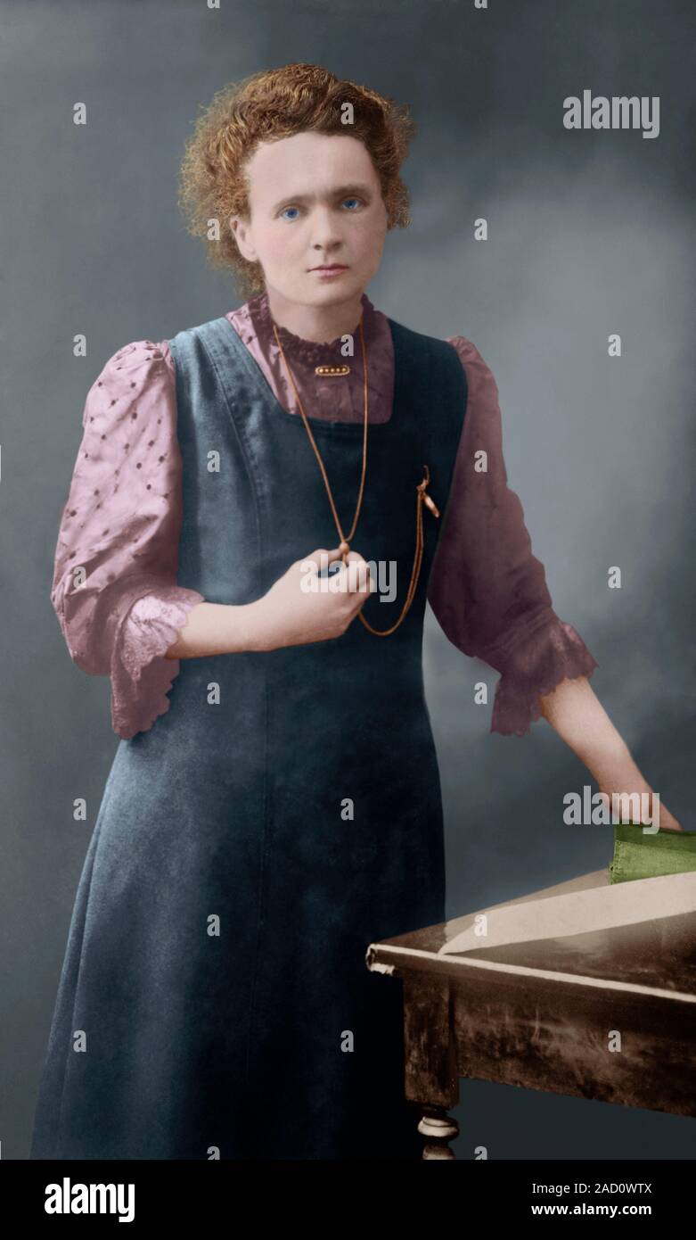 Marie Curie (1867-1934), Polish-French physicist. Together with her ...