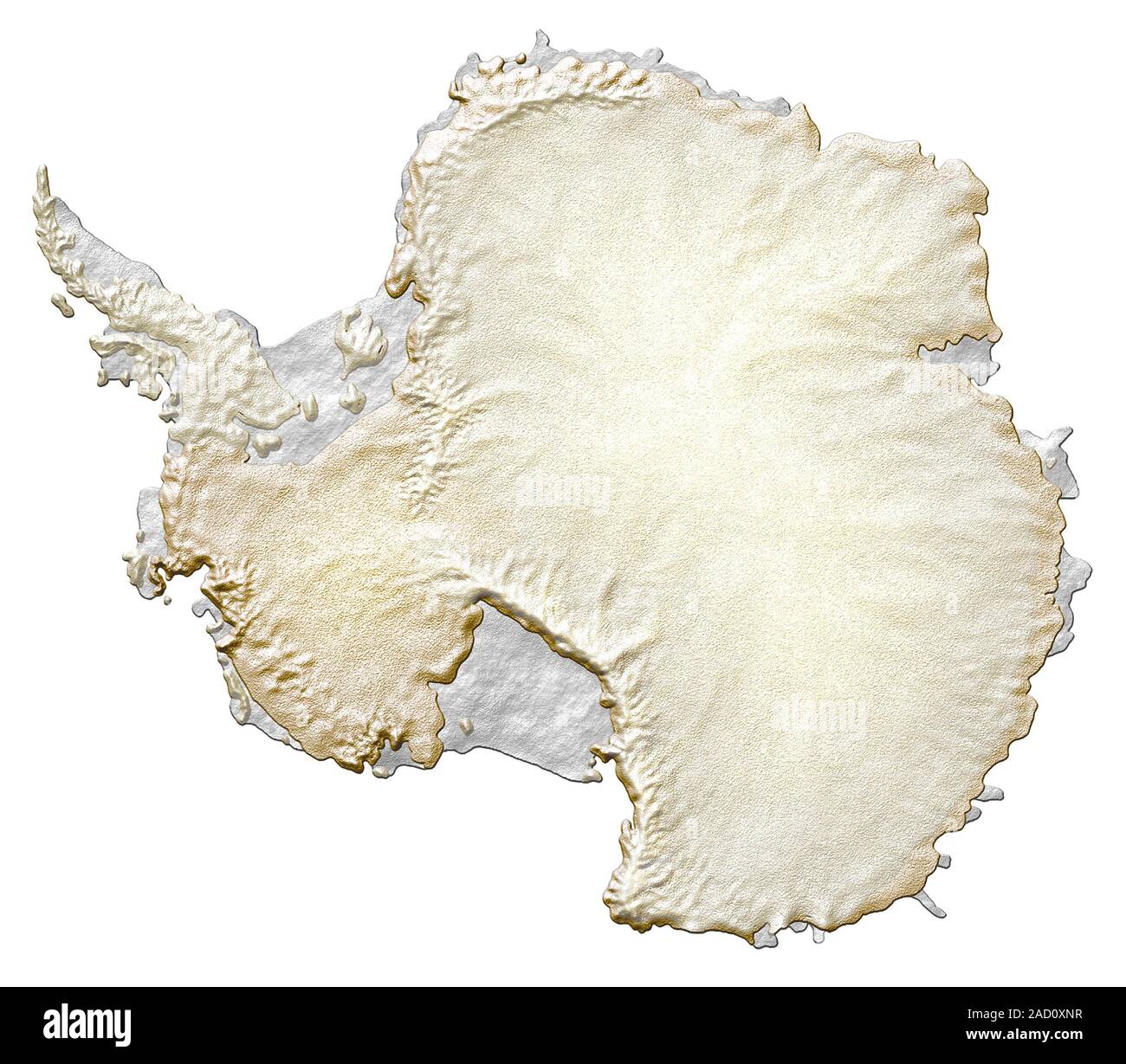 Antarctica. Illustration of the continent of Antarctica. Antarctica is ...