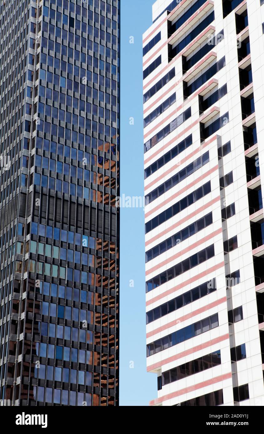 High-rise buildings. Photographed in Cape Town city centre, South ...