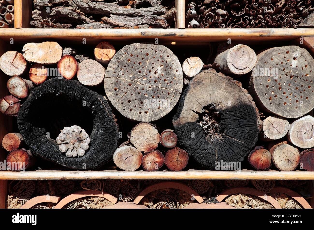Insect hotel. An insect house or hotel, providing shelter for ...