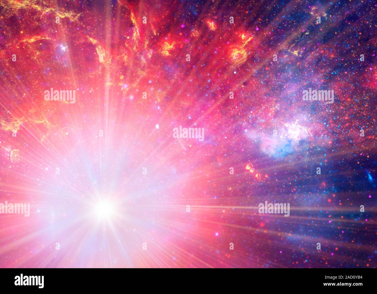 Big Bang, conceptual image. Computer illustration representing the ...