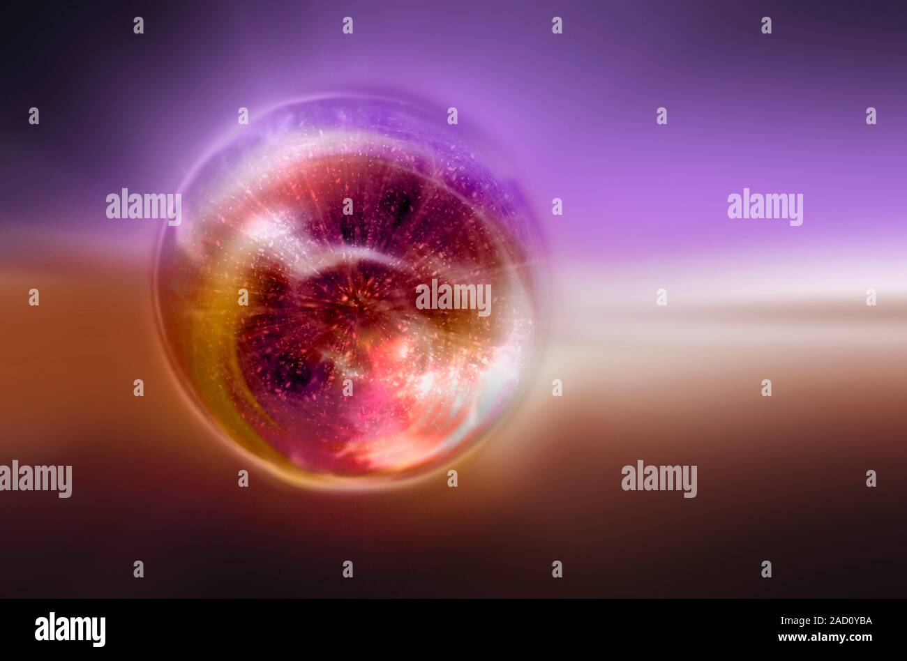 Bubble universe. Computer illustration of an expanding 'bubble ...